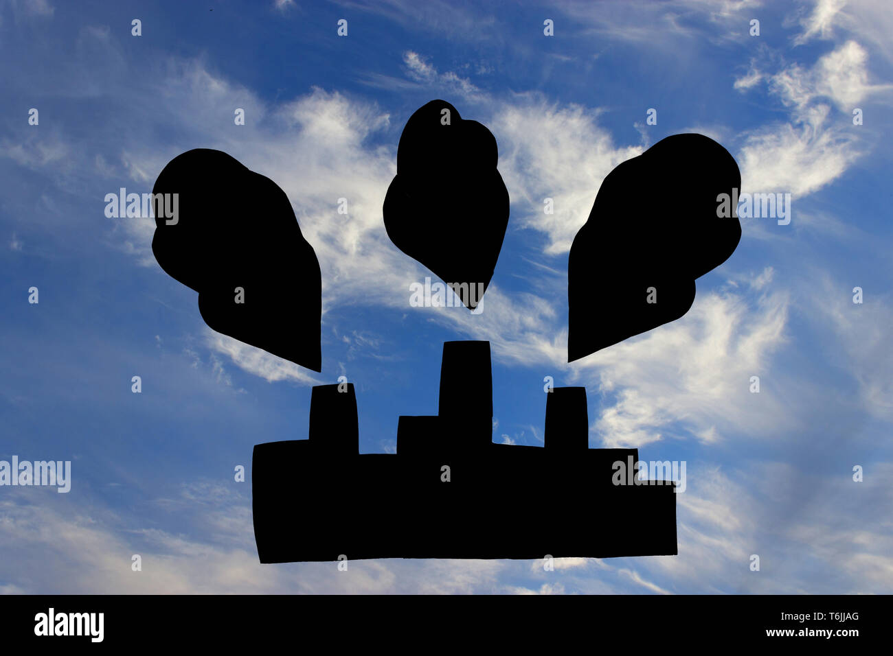 Smokestack in factory. air pollution concept image Stock Photo - Alamy