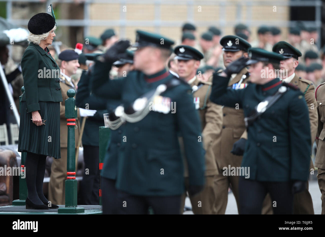 The Duchess of Cornwall, Royal Colonel of the 4th Battlaion The Rifles ...