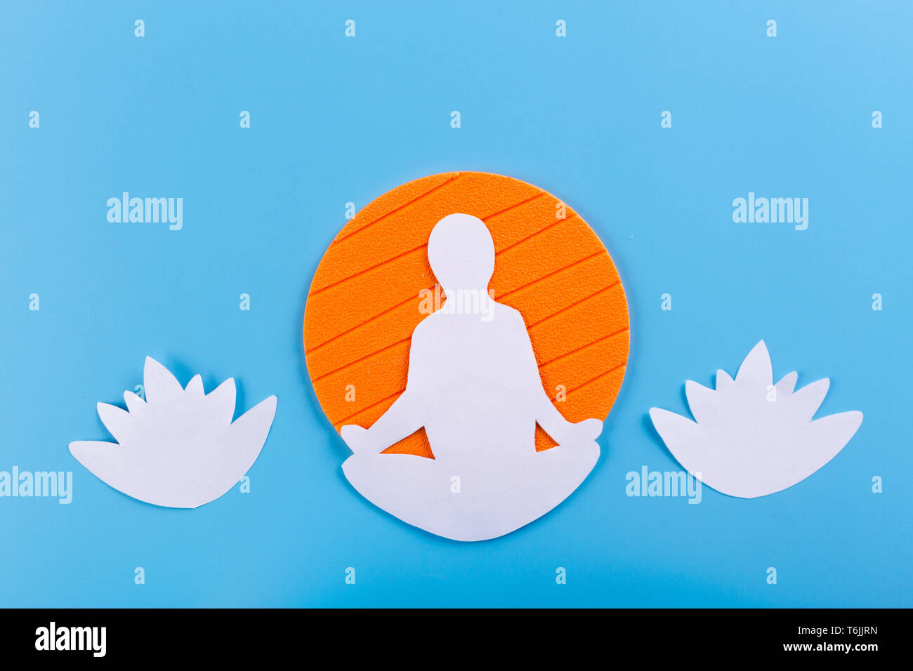 Man meditating yoga at sunset. meditation concept Stock Photo - Alamy