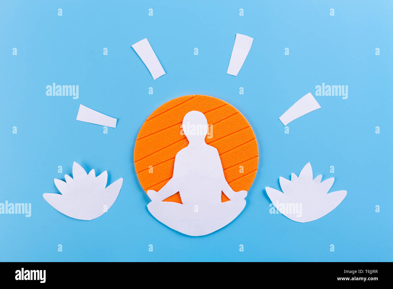 Man meditating yoga at sunset. meditation concept Stock Photo - Alamy
