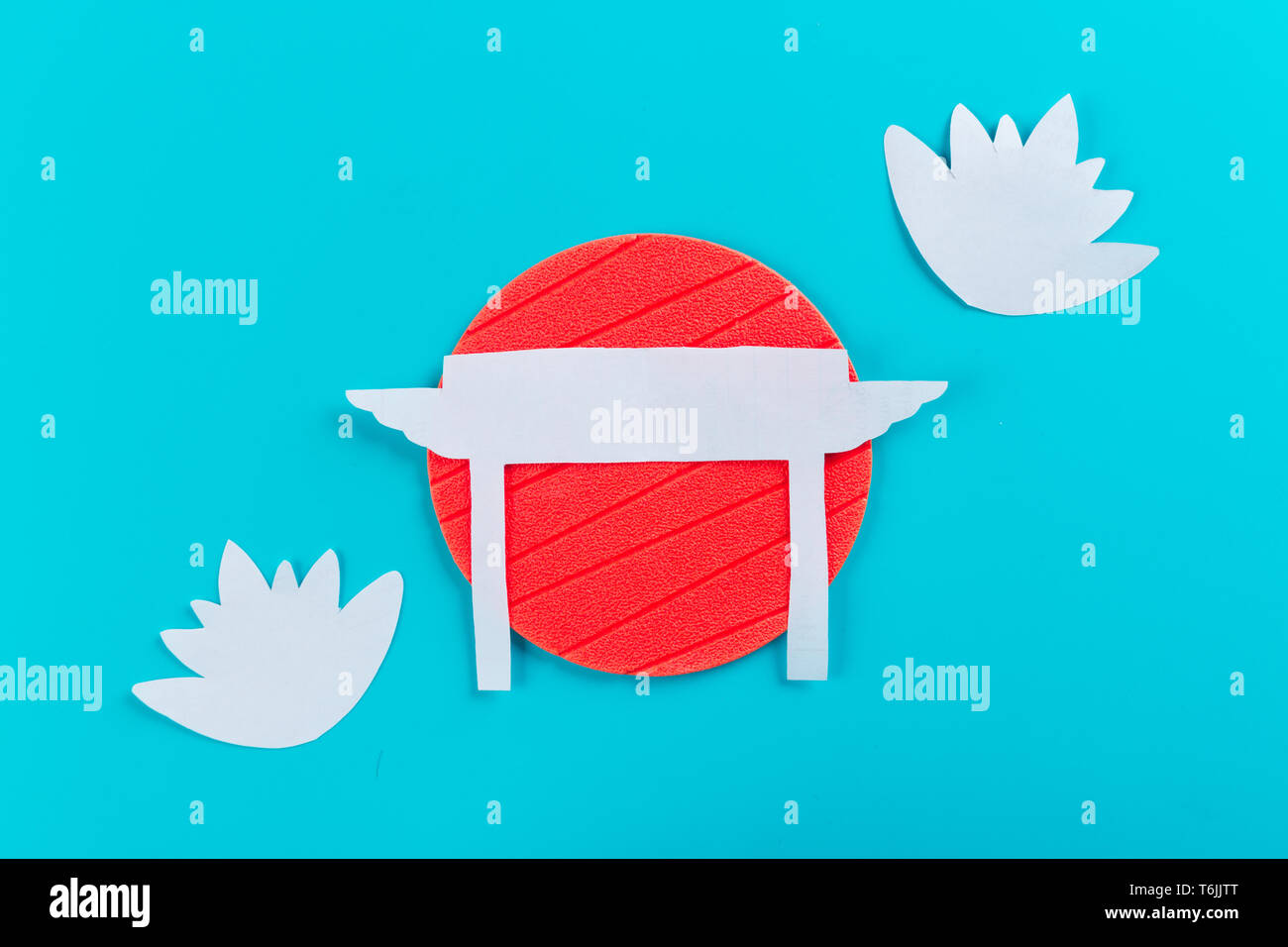 paper art of japanese gate. japan concept Stock Photo - Alamy