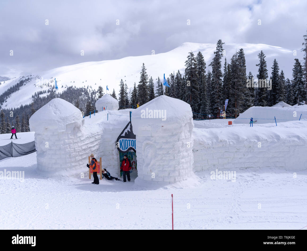 Snow Fort at Keystone Ski Resort, Keystone, Colorado, USA Stock Photo ...