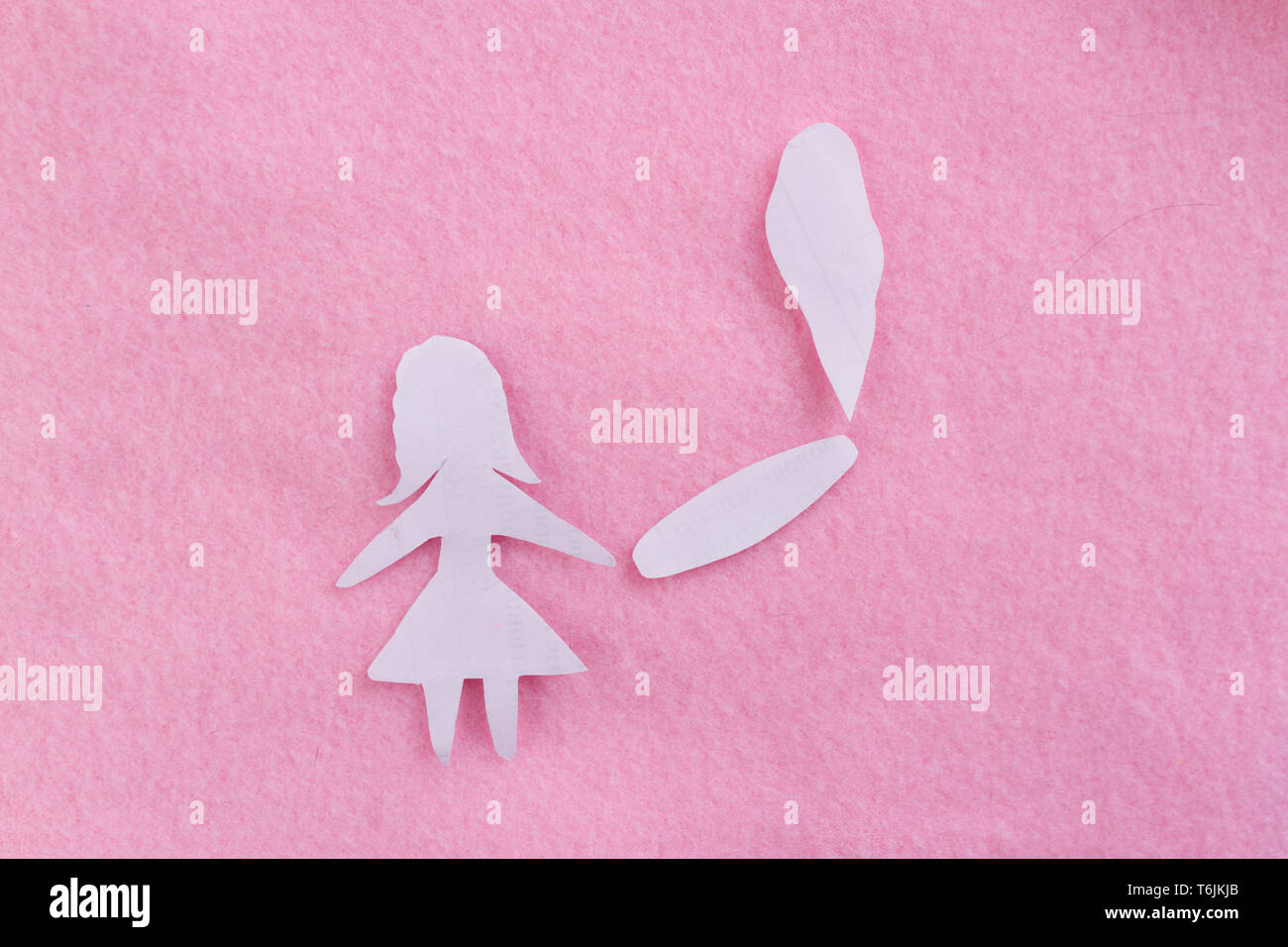 Women Smoking concept. paper cut. blue background Stock Photo - Alamy