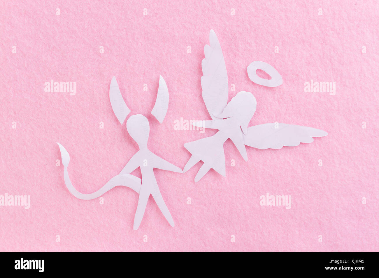 Men good and evil cartoon hi-res stock photography and images - Alamy