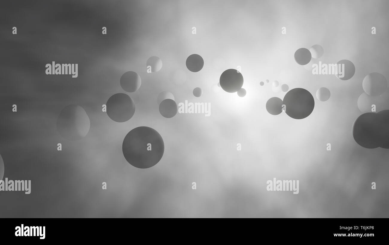 Planets and the sun in cosmic fog. 3D illustration Stock Photo - Alamy