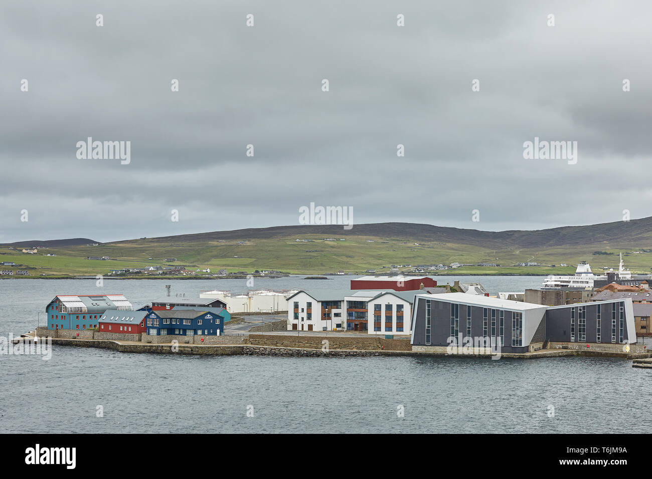 LERWICK, SHETLAND ISLANDS, SCOTLAND, UK - AUGUST 20, 2017: Lerwick town ...