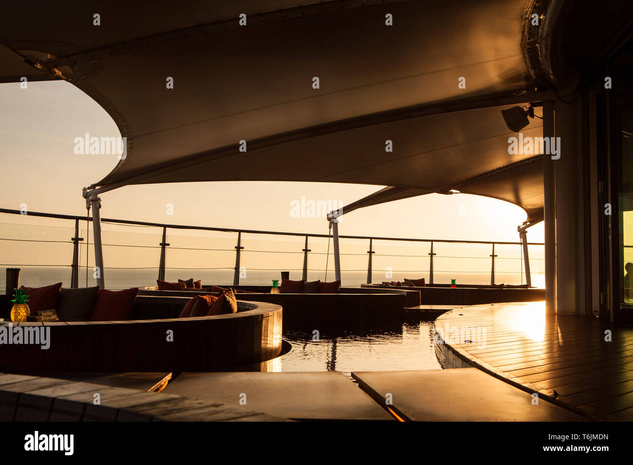 Double Six rooftop bar at sunset, Bali, Indonesia Stock Photo - Alamy