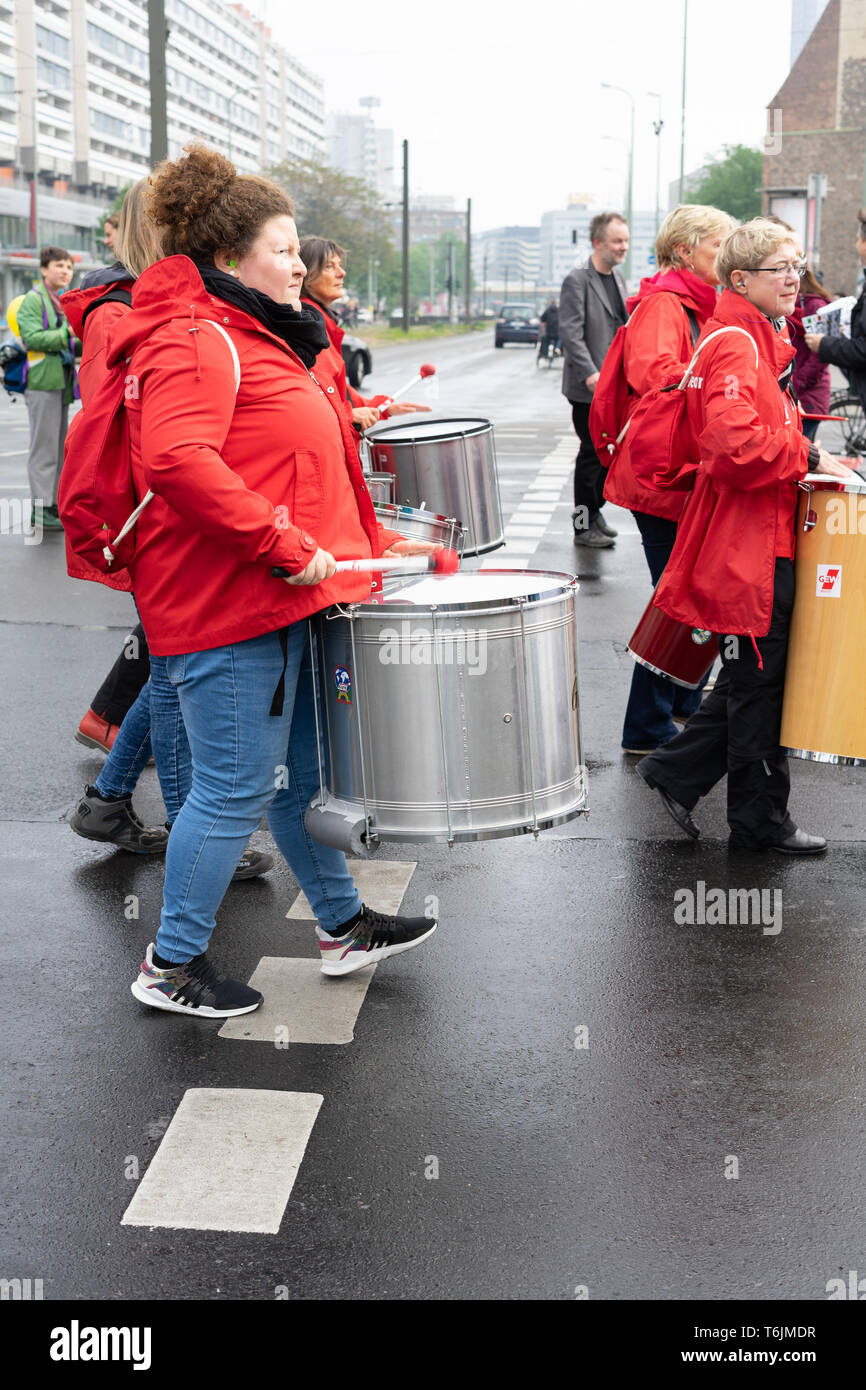 BERLIN - MAY 01, 2019: Traditional May Day demonstration of workers ...