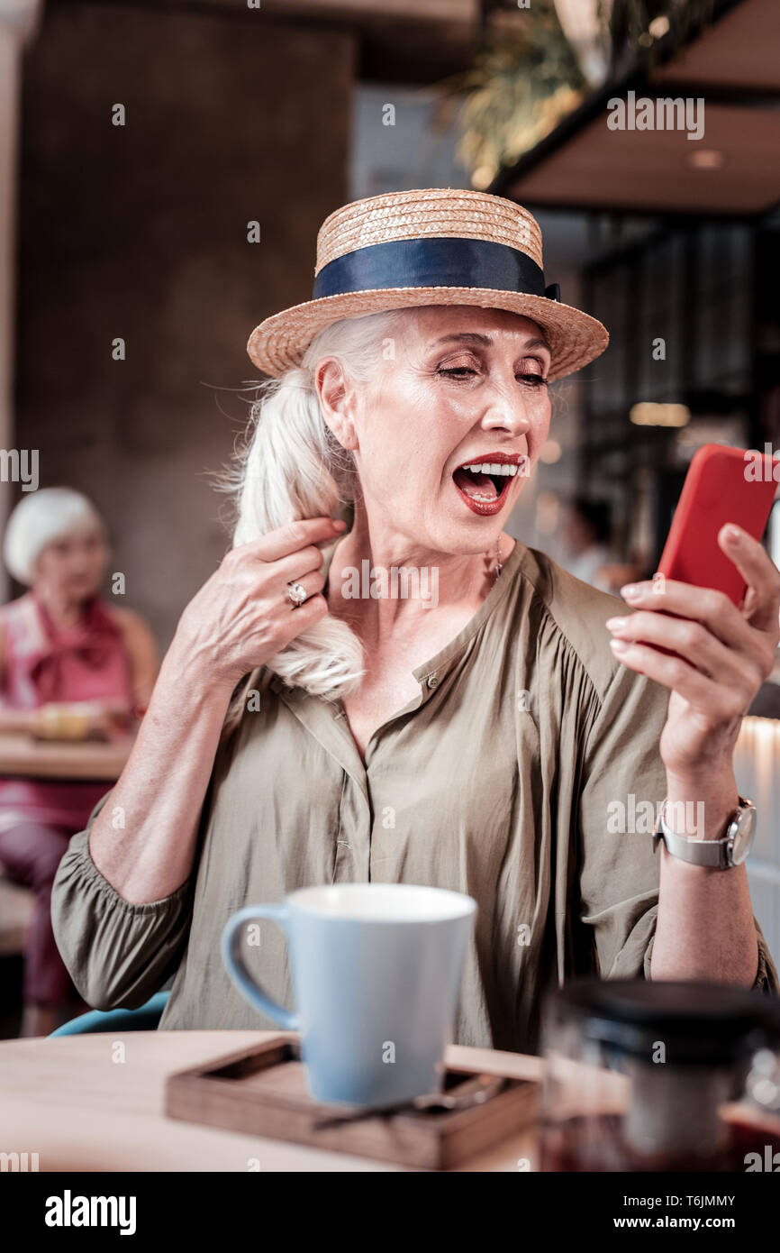 Wait long haired hi-res stock photography and images - Alamy