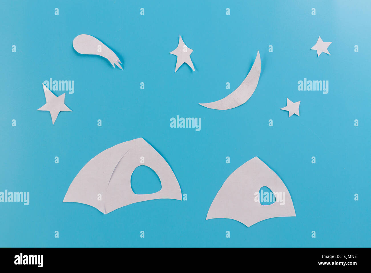 Camping and tent concept image made of paper Stock Photo - Alamy