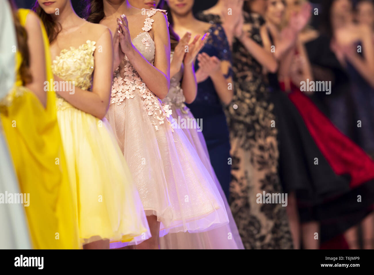 Fashion catwalk runway show models Stock Photo - Alamy
