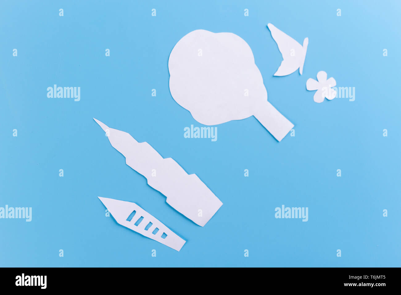 deforestation concept image. cutted tree. made of paper Stock Photo - Alamy