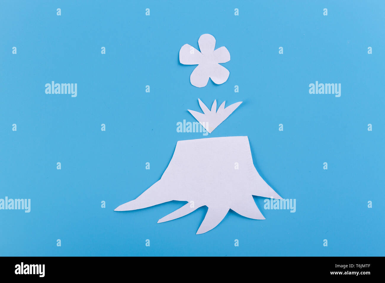 deforestation concept image. cutted tree. made of paper Stock Photo - Alamy