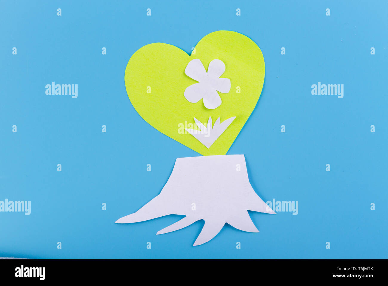 deforestation concept image. cutted tree. made of paper Stock Photo - Alamy