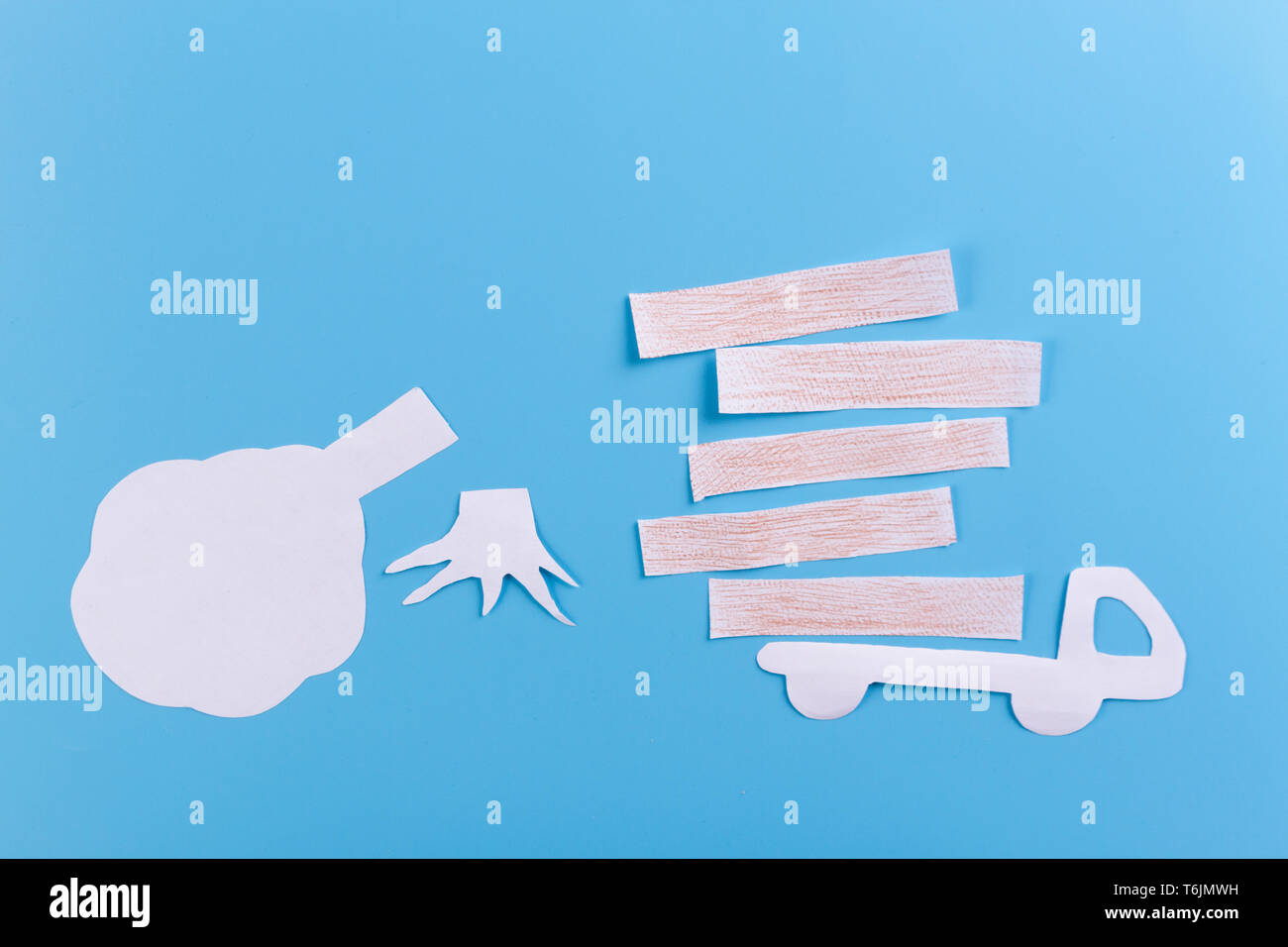 deforestation concept image. cutted tree. made of paper Stock Photo - Alamy