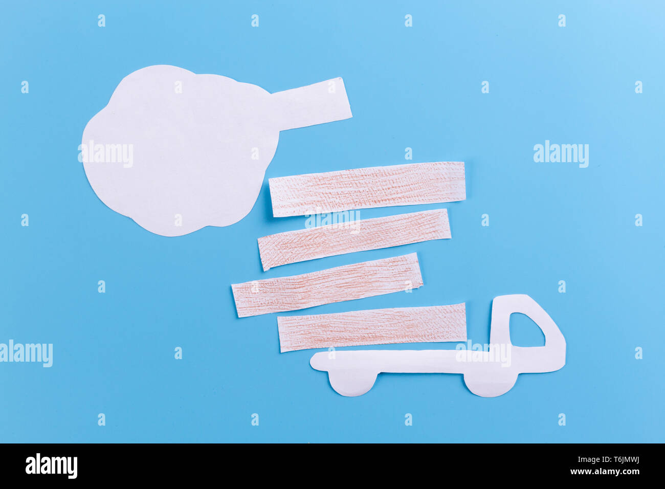 deforestation concept image. cutted tree. made of paper Stock Photo - Alamy