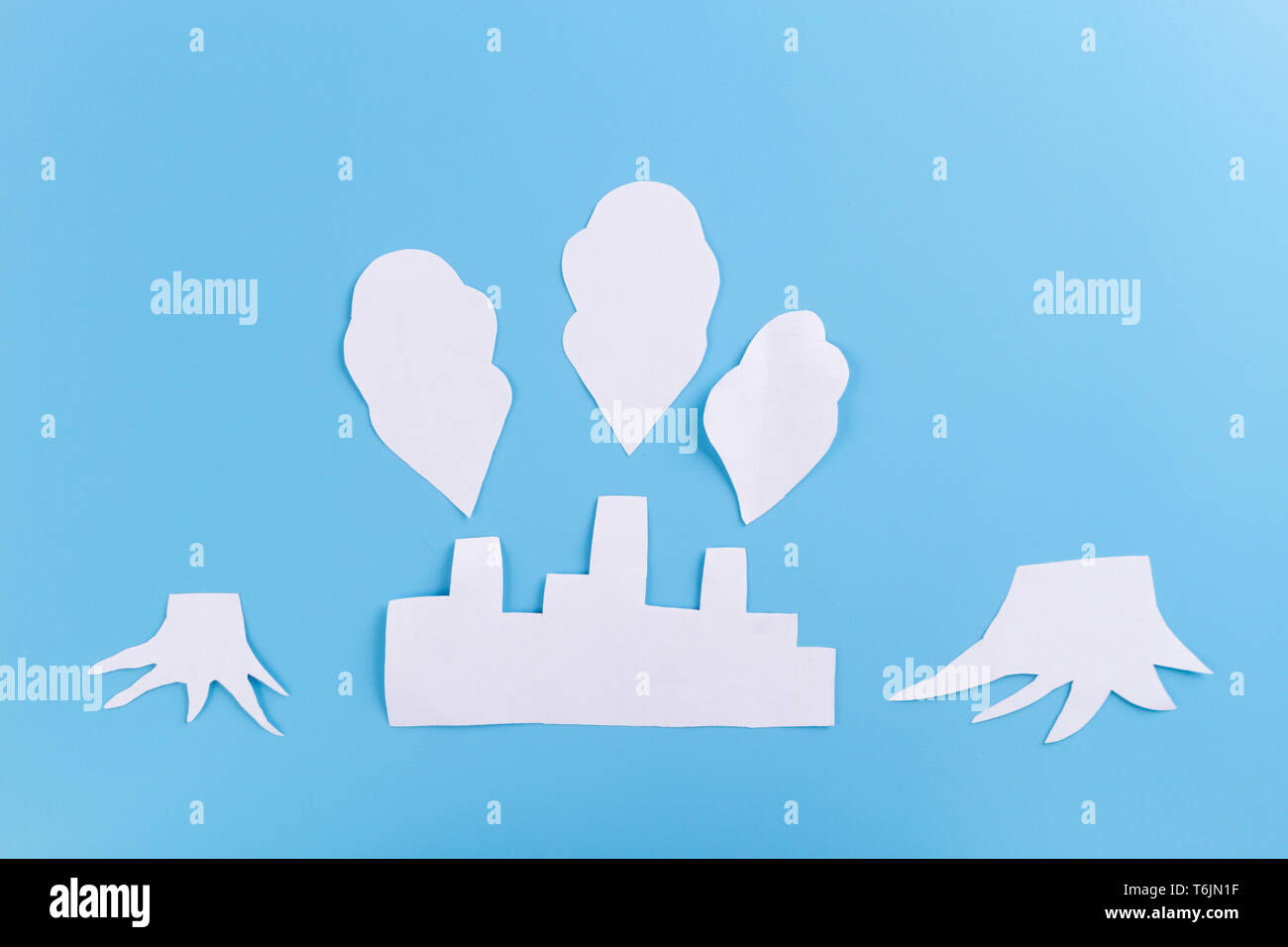 deforestation concept image. cutted tree. made of paper Stock Photo - Alamy