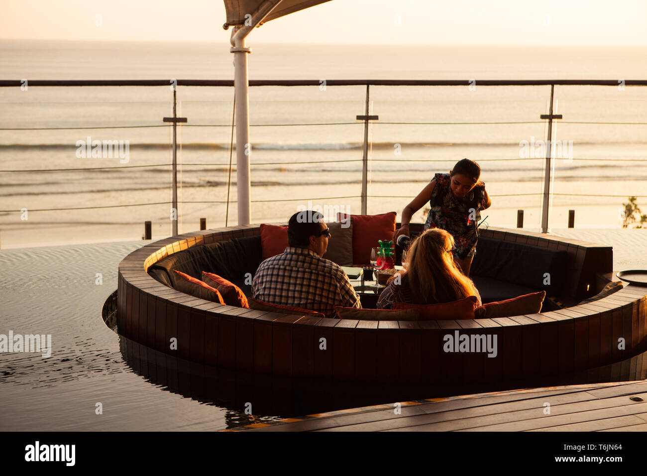 Double Six rooftop bar at sunset, Bali, Indonesia Stock Photo - Alamy