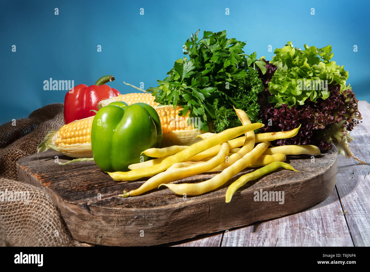 Maize, Greenery And Pepper Stock Photo - Alamy