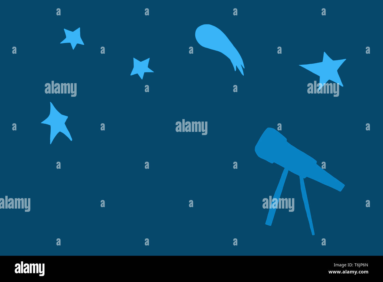 Telescope for astronomy over starry sky background Stock Photo - Alamy