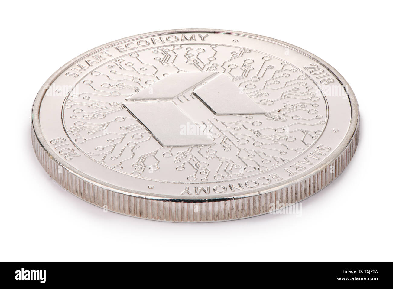 Silver neo isolated on white background. High resolution photo. With ...