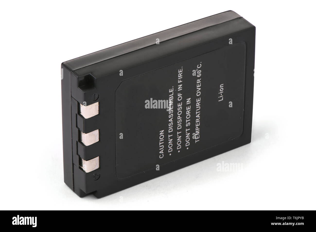 Lithium ion battery for digital camera isolated on white background ...