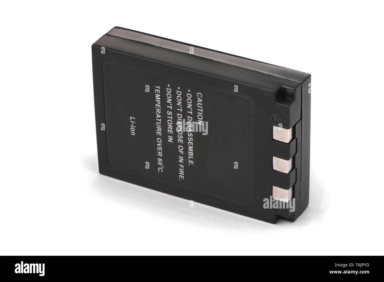 Lithium ion battery for digital camera isolated on white background ...