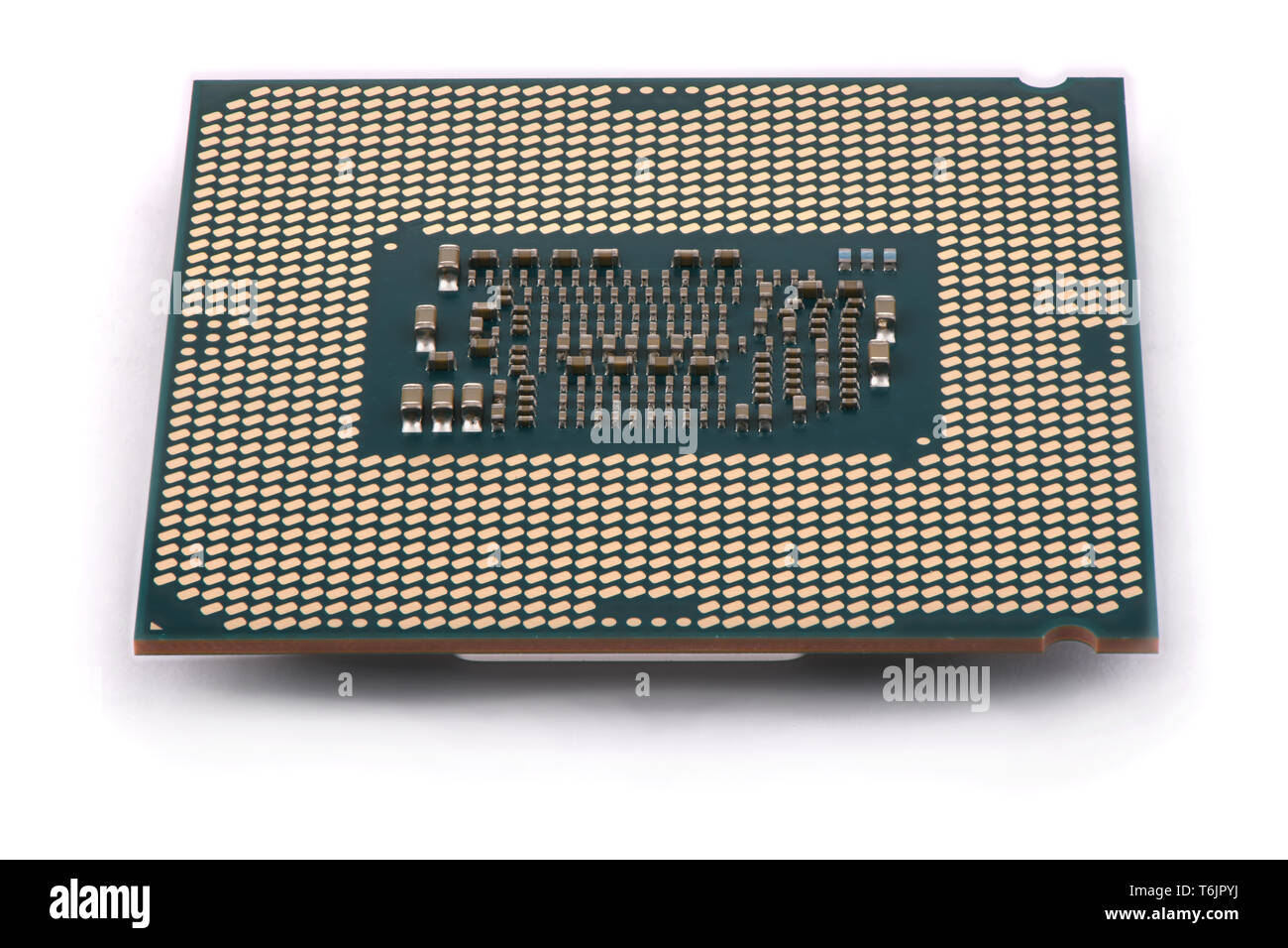 Cpu Central Processing Unit Computer Processor From The Bottom Side Socket Contact Isolated
