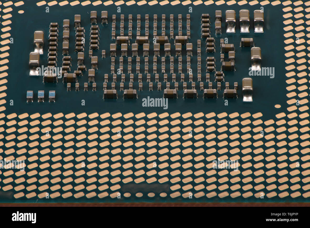CPU : Central Processing Unit, Computer processor from the bottom side Stock Photo - Alamy
