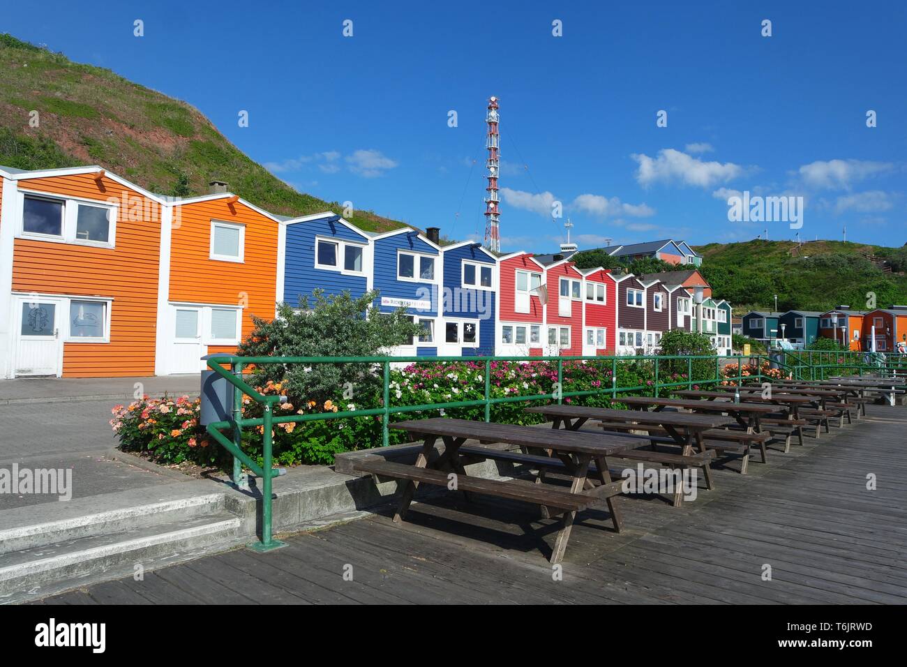 Harbor road on Heligoland Stock Photo - Alamy