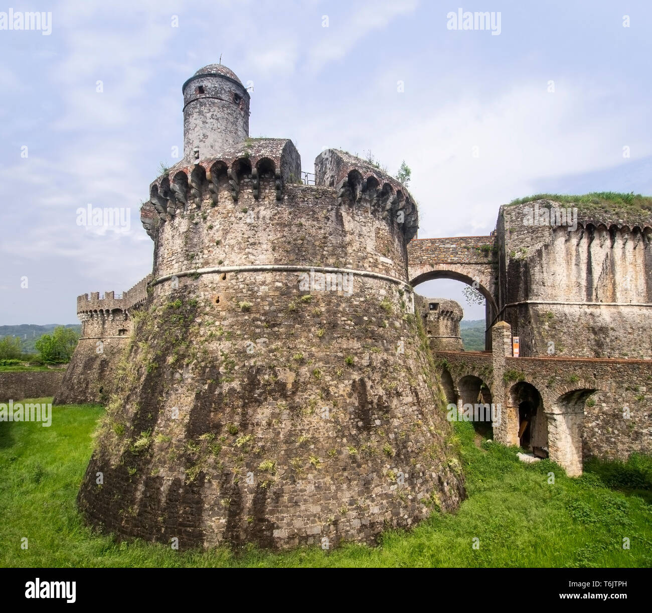 Medieval fortress known as Fortezza di Sarzanello, Sarzana, Italy Stock ...