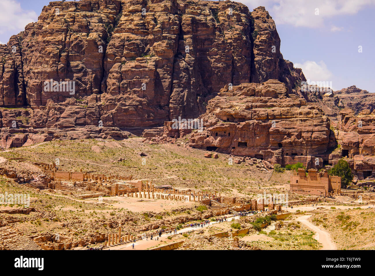 Elevated view of ruins of The Great Temple Complex, dating from the 1st ...