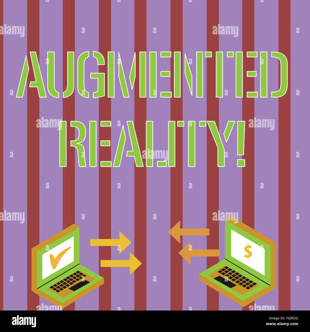 Writing note showing Augmented Reality. Business concept for ...