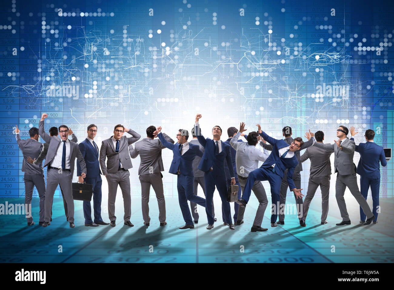 The many business people in cooperation concept Stock Photo - Alamy