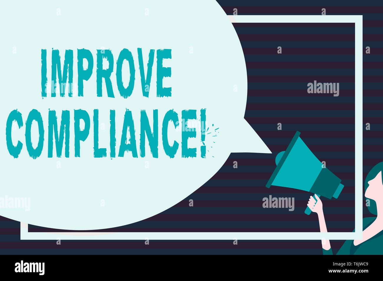 Conceptual hand writing showing Improve Compliance. Concept meaning ...