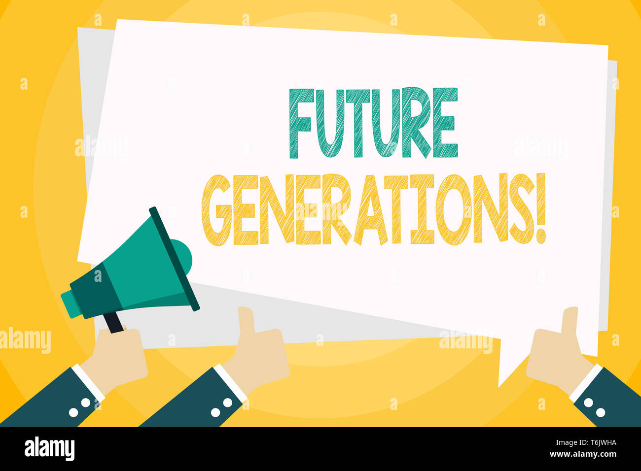 Text sign showing Future Generations. Business photo text generations ...