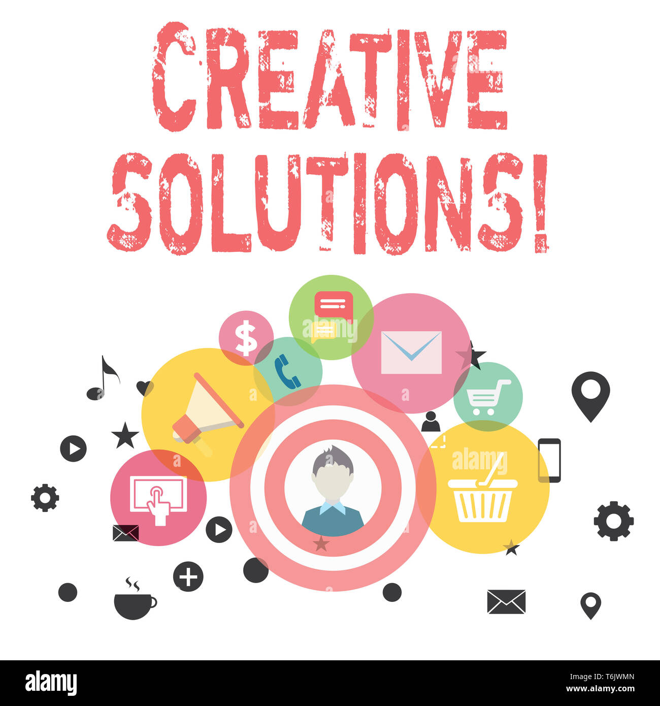 Text sign showing Creative Solutions. Business photo showcasing mental ...