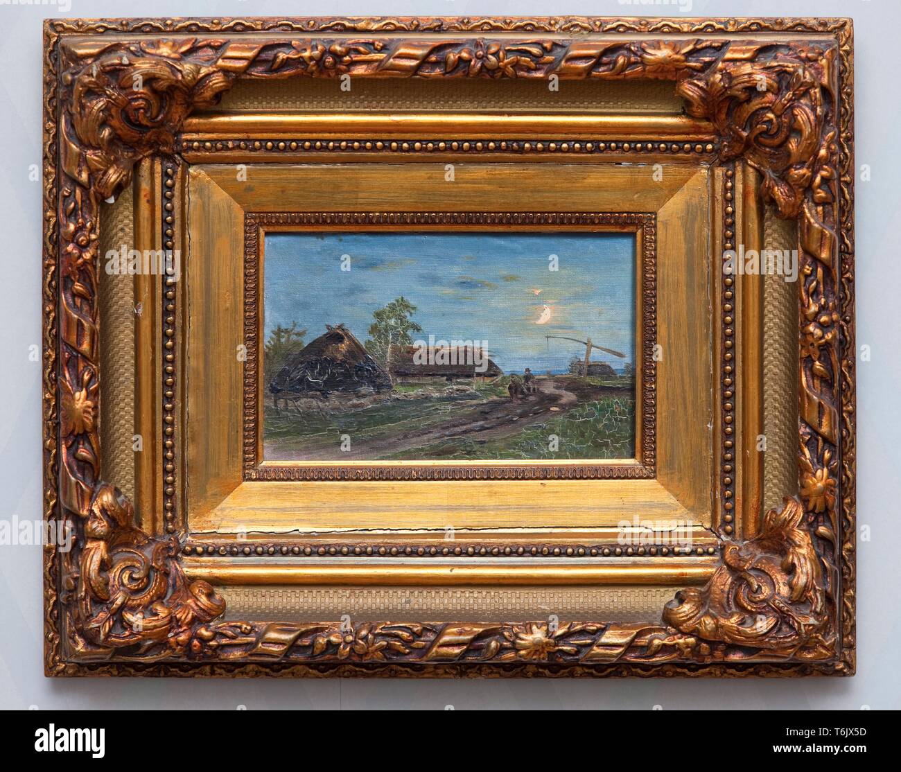 Painting on the wall of Sagadi manor Stock Photo - Alamy