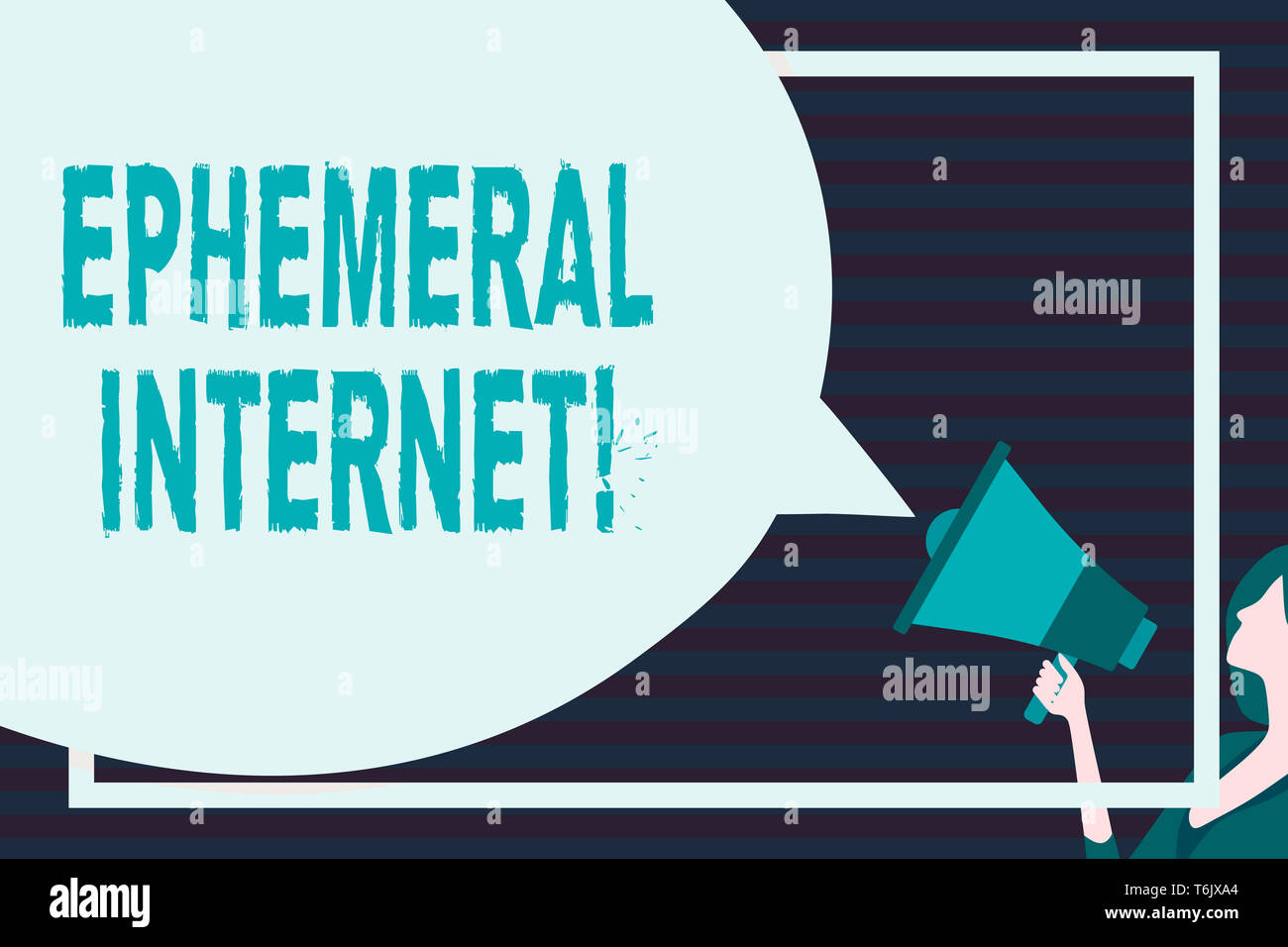 Conceptual hand writing showing Ephemeral Internet. Concept meaning ...