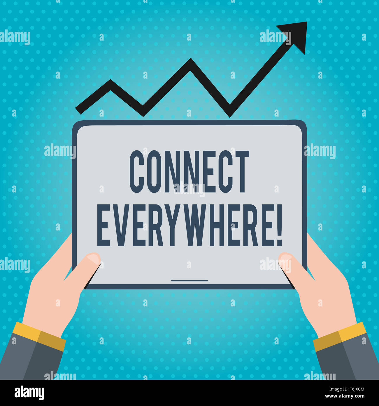 Text sign showing Connect Everywhere. Business photo showcasing channel ...