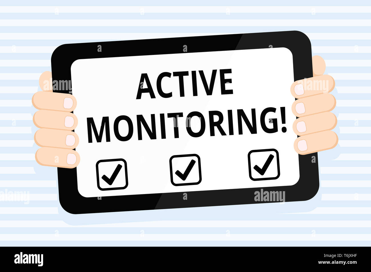 Writing note showing Active Monitoring. Business concept for ...