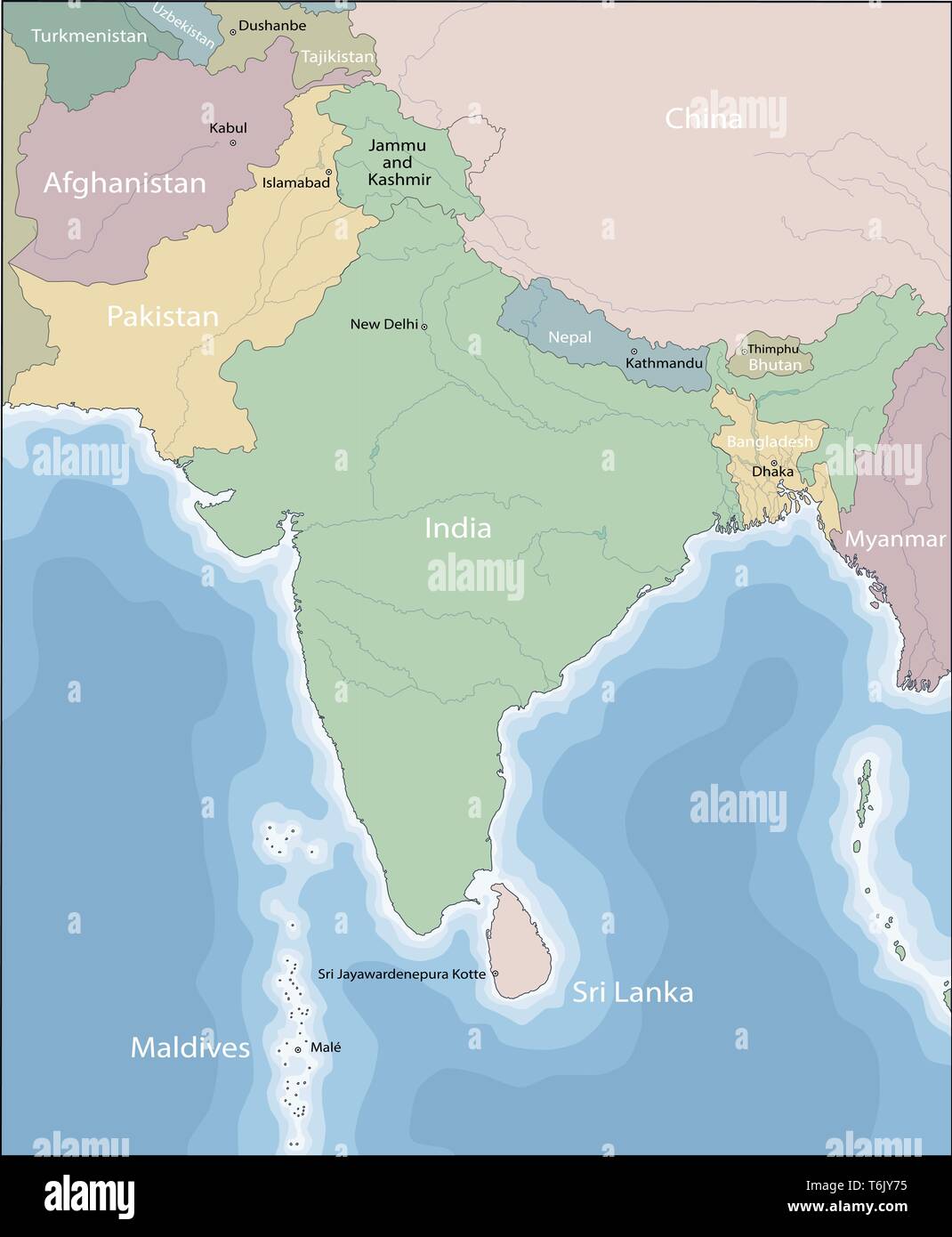 South asia mapping hi-res stock photography and images - Alamy