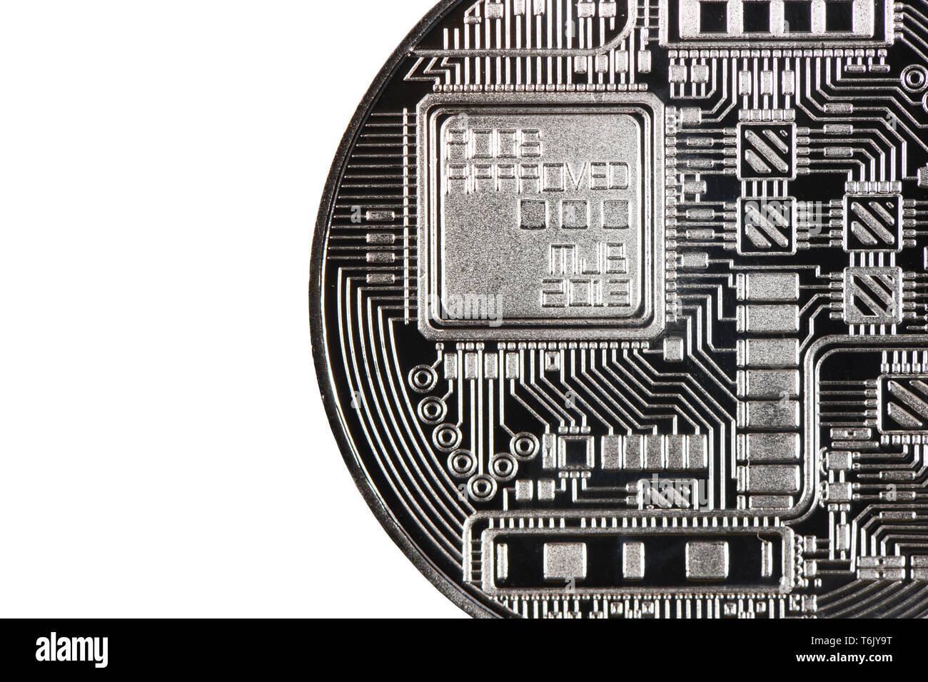 Silver bitcoin isolated on white background. High resolution photo ...