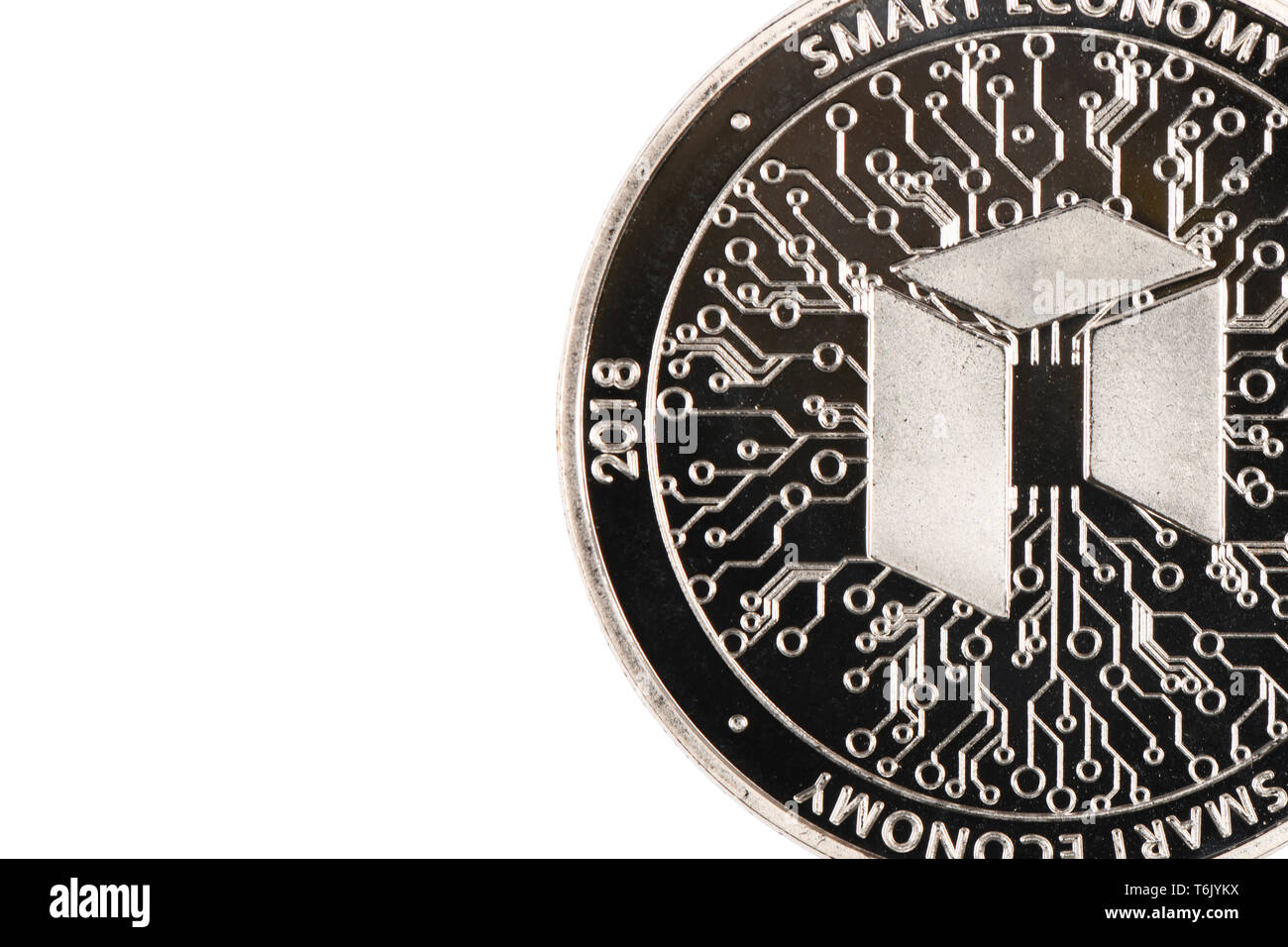 Silver neo isolated on white background. High resolution photo. Full ...