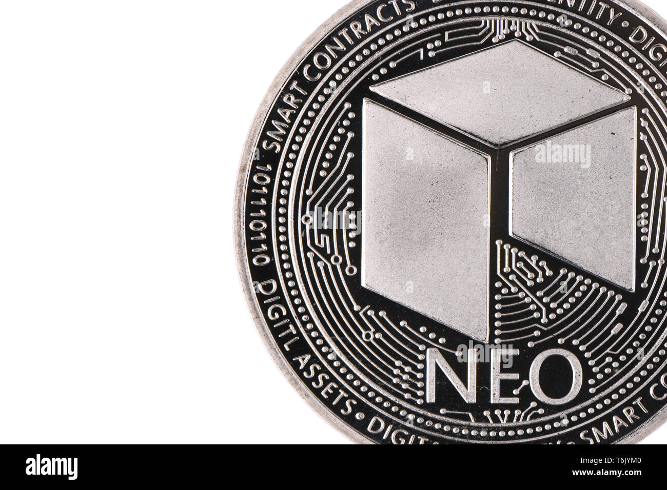 Silver neo isolated on white background. High resolution photo. Full ...