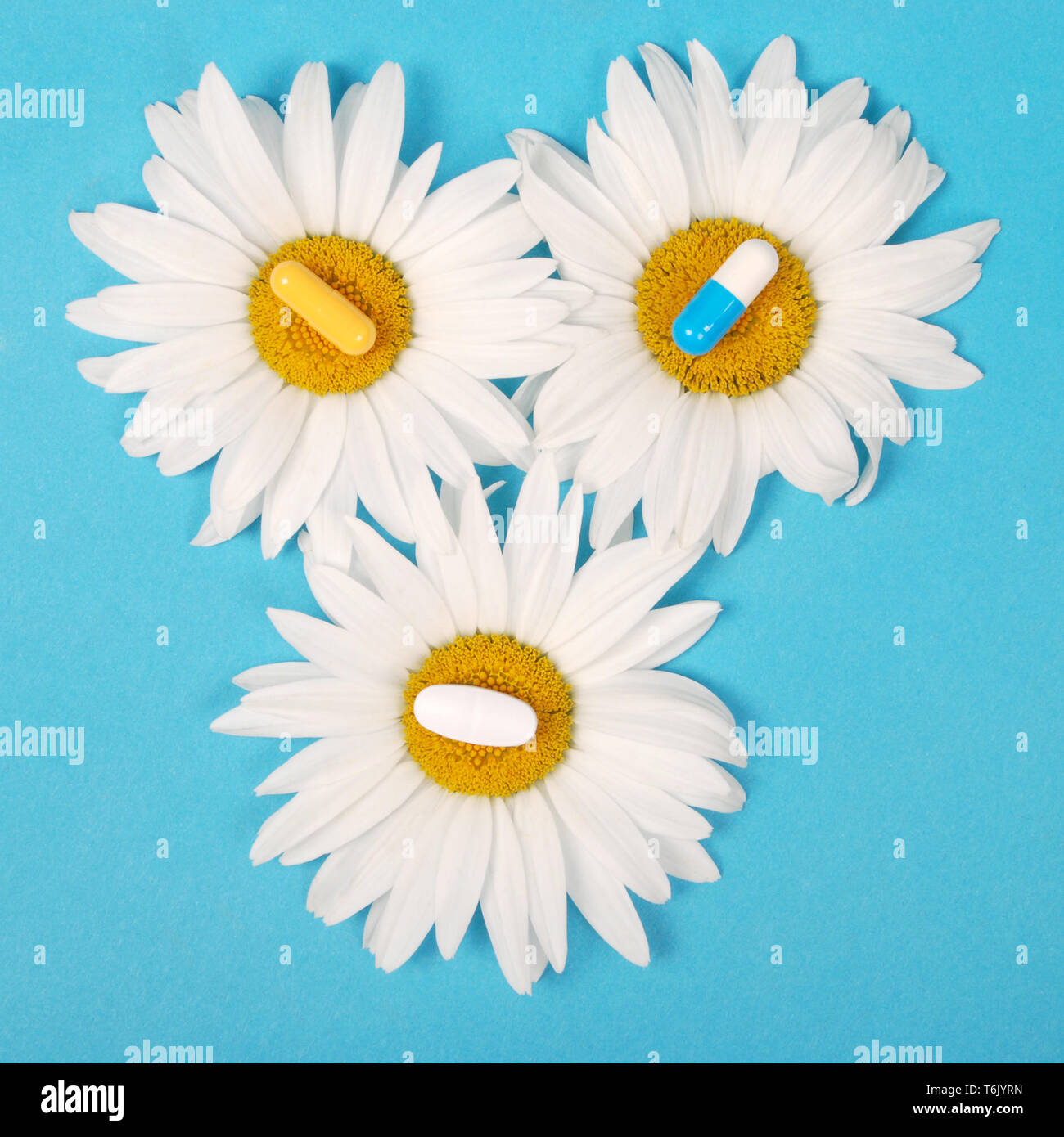 Vitamin capsule flower yellow hi-res stock photography and images - Alamy