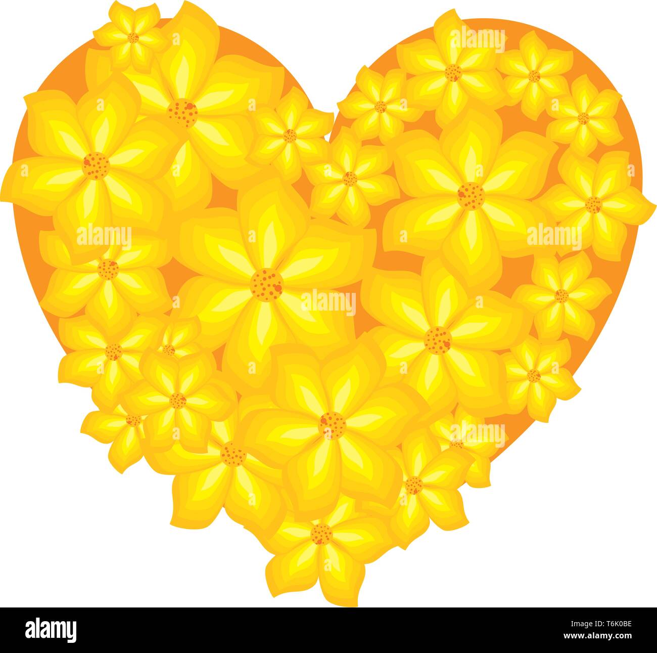 beautiful flowers with heart shape Stock Vector Image & Art - Alamy