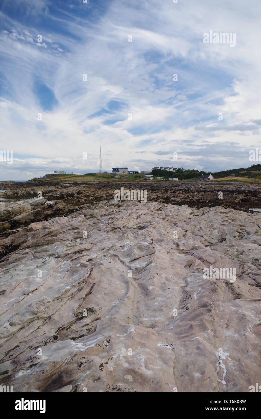 White Calcitic Carboniferous Sandstone Exposed along the Fife Coast ...