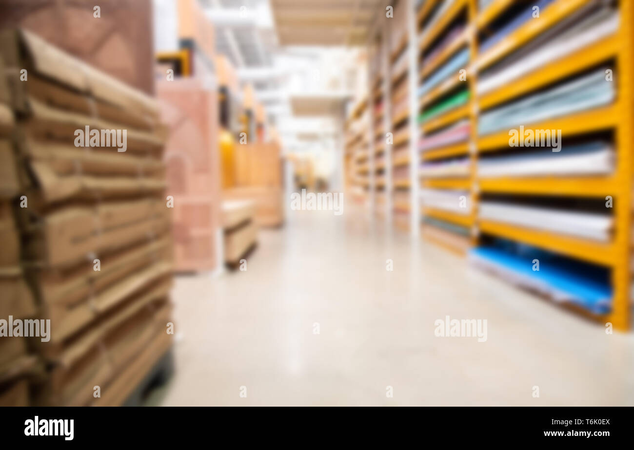 blur of warehouse background Stock Photo - Alamy