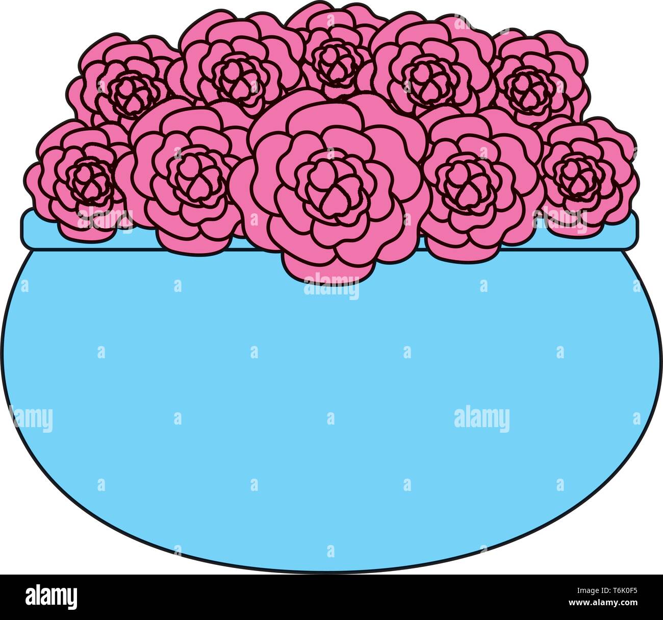 roses decoration in ceramic pot Stock Vector Image & Art - Alamy